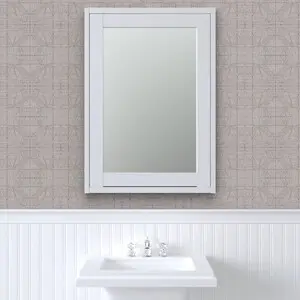 Spoonflower French Line Traditional Wallpaper - Gray