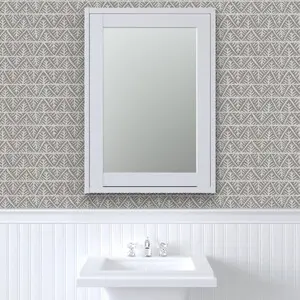 Spoonflower Mudcloth Boho Geometric Africa Inspired Custom Pre-pasted Wallpaper
