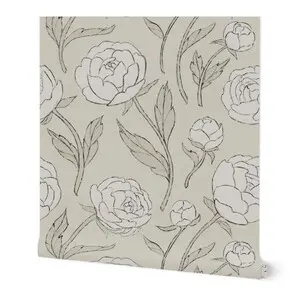 Spoonflower Neutral Botanical Jumbo 100% Natural Sisal Grasscloth Wallcovering