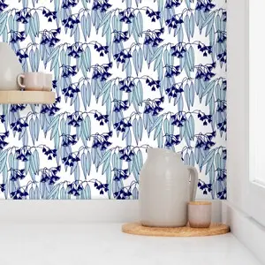 Spoonflower Gumnuts Australian Botanical Custom Removable Wallpaper