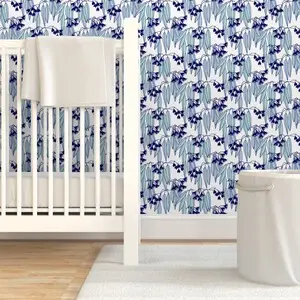 Spoonflower Gumnuts Australian Botanical Custom Removable Wallpaper