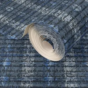 Spoonflower Graffiti Text America Freedom Constitution 100% Natural Sisal Grasscloth Wallcovering
