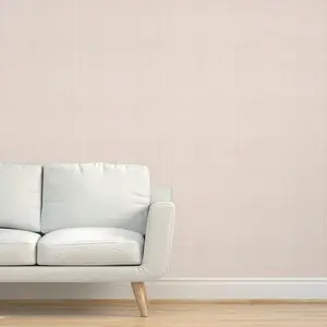 Spoonflower Candy Stripes Pale On White 100% Natural Sisal Grasscloth Wallcovering - Pink