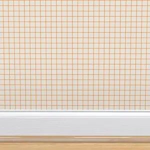 Spoonflower Off White Brite 1 Inch Grid 100% Natural Sisal Grasscloth Wallcovering