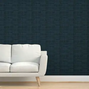 Spoonflower Teal Coordinate Solid Texture Custom Pre-pasted Wallpaper