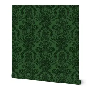 Spoonflower Cephalopod Damask Sea 100% Natural Sisal Grasscloth Wallcovering