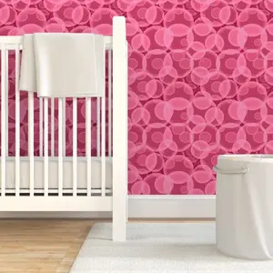 Spoonflower Bubbles Novelty Circle Spot Blender Tonal Custom Pre-pasted Wallpaper