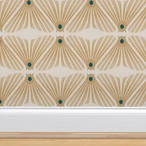 Spoonflower Art Deco Bugs 100% Natural Sisal Grasscloth Wallcovering