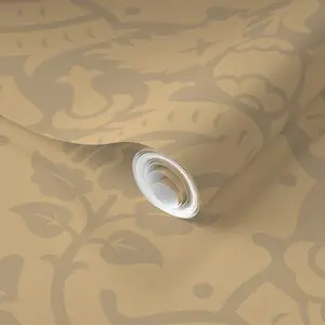 Spoonflower Vintage Floral Nature Medieval Victorian Islamic Traditional Wallpaper - Brown