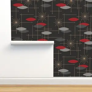 Spoonflower Orbs Large 100% Natural Sisal Grasscloth Wallcovering