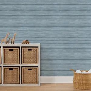 Spoonflower Wood Grain Beach House Provincial Coastal Custom Pre-pasted Wallpaper