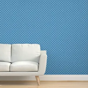 Spoonflower Home Mid Century Rings Custom Pre-pasted Wallpaper