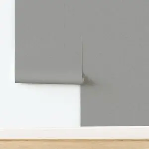Spoonflower Solid Modern Custom Removable Wallpaper - Gray