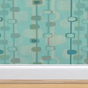 Spoonflower Cast Your Fate Poolside Jumbo 100% Natural Sisal Grasscloth Wallcovering
