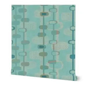 Spoonflower Cast Your Fate Poolside Jumbo 100% Natural Sisal Grasscloth Wallcovering