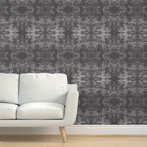 Spoonflower Grunge Slate Abstract Custom Pre-pasted Wallpaper