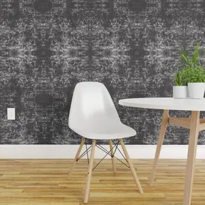 Spoonflower Grunge Slate Abstract Custom Pre-pasted Wallpaper