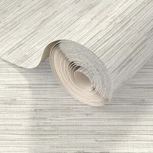Spoonflower Pale Concrete 100% Natural Sisal Grasscloth Wallcovering - Grey