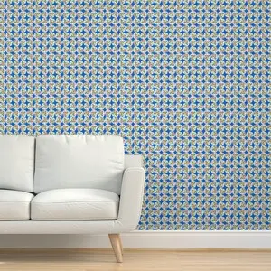 Spoonflower Power Technology Electricity Electrical Custom Pre-pasted Wallpaper