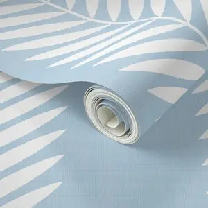 Spoonflower Leaf Light Blue Stripe Sky Texture Traditional Wallpaper