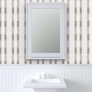 Spoonflower Stripes Watercolor Herringbone Grey And Traditional Wallpaper