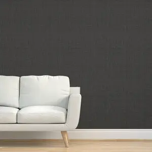 Spoonflower Charcoal Texture 100% Natural Sisal Grasscloth Wallcovering - Gray,black