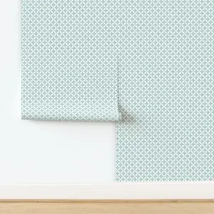 Spoonflower Ditsy Dot Small Classic Blue Spa Custom Removable Wallpaper