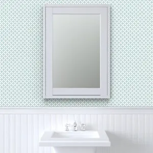 Spoonflower Ditsy Dot Small Classic Blue Spa Custom Removable Wallpaper