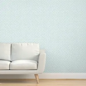 Spoonflower Ditsy Dot Small Classic Blue Spa Custom Removable Wallpaper
