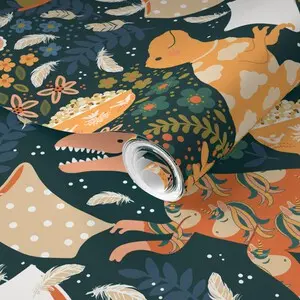 Spoonflower Dinosaurs Traditional Wallpaper