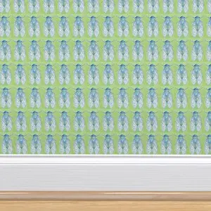 Spoonflower Cicada 100% Natural Sisal Grasscloth Wallcovering