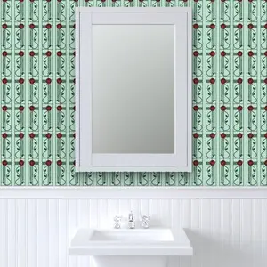 Spoonflower Rose Craftsman Glasgow Charles Rennie Mackinto Custom Removable Wallpaper