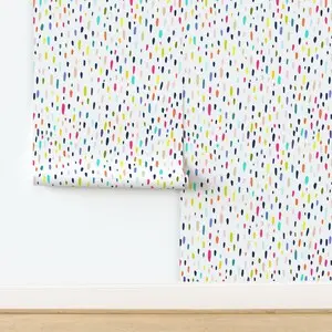 Spoonflower Summer Pattern Party Tropical Confetti Custom Pre-pasted Wallpaper