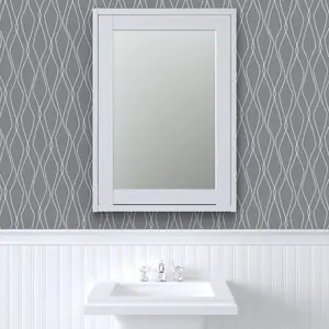 Spoonflower Vintage Grey Modern Geometric Abstract Traditional Wallpaper