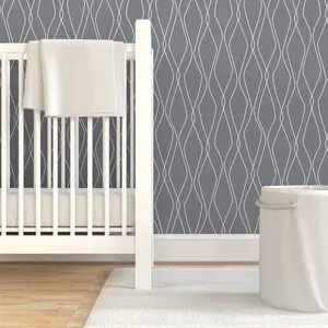 Spoonflower Vintage Grey Modern Geometric Abstract Traditional Wallpaper