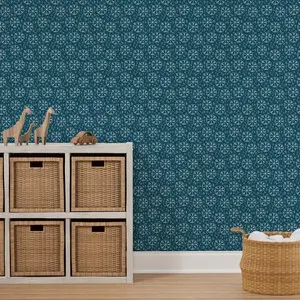 Spoonflower Vintage Historical Line Art Compass Custom Pre-pasted Wallpaper