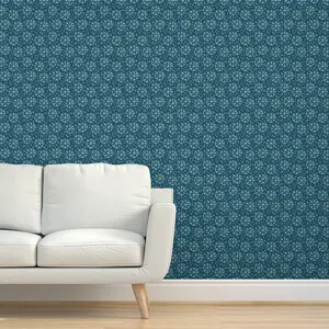 Spoonflower Vintage Historical Line Art Compass Custom Pre-pasted Wallpaper