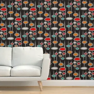 Spoonflower Outer Space 100% Natural Sisal Grasscloth Wallcovering
