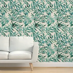 Spoonflower Palma Large 100% Natural Sisal Grasscloth Wallcovering