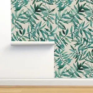 Spoonflower Palma Large 100% Natural Sisal Grasscloth Wallcovering