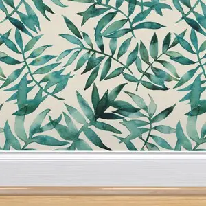 Spoonflower Palma Large 100% Natural Sisal Grasscloth Wallcovering