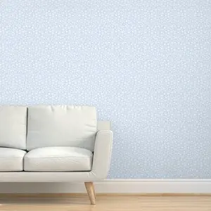 Spoonflower Snowflakes Winter Christmas Scandinavian And Traditional Wallpaper - Blue