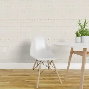 Spoonflower Stripe Modern Dot Light Custom Pre-pasted Wallpaper