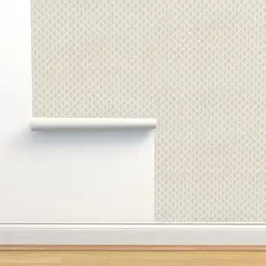 Spoonflower Pinecones On White 100% Natural Sisal Grasscloth Wallcovering