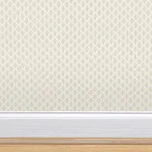 Spoonflower Pinecones On White 100% Natural Sisal Grasscloth Wallcovering
