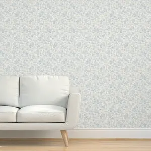 Spoonflower Peter Rabbit Toile 100% Natural Sisal Grasscloth Wallcovering