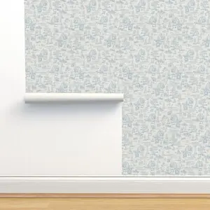 Spoonflower Peter Rabbit Toile 100% Natural Sisal Grasscloth Wallcovering