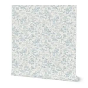 Spoonflower Peter Rabbit Toile 100% Natural Sisal Grasscloth Wallcovering