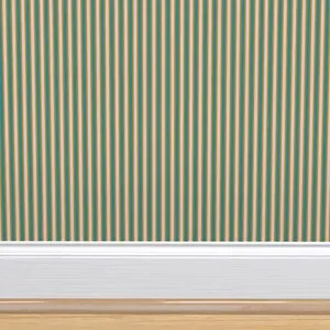 Spoonflower Petal Joy Narrow Ribbons Of Mustard With Candy And 100% Natural Sisal Grasscloth Wallcovering - Yellow