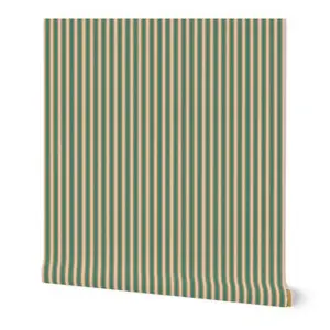 Spoonflower Petal Joy Narrow Ribbons Of Mustard With Candy And 100% Natural Sisal Grasscloth Wallcovering - Yellow